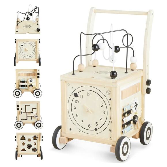 Unbranded | Toys | 6in Baby Push Walker Wooden Strollers Learning ...